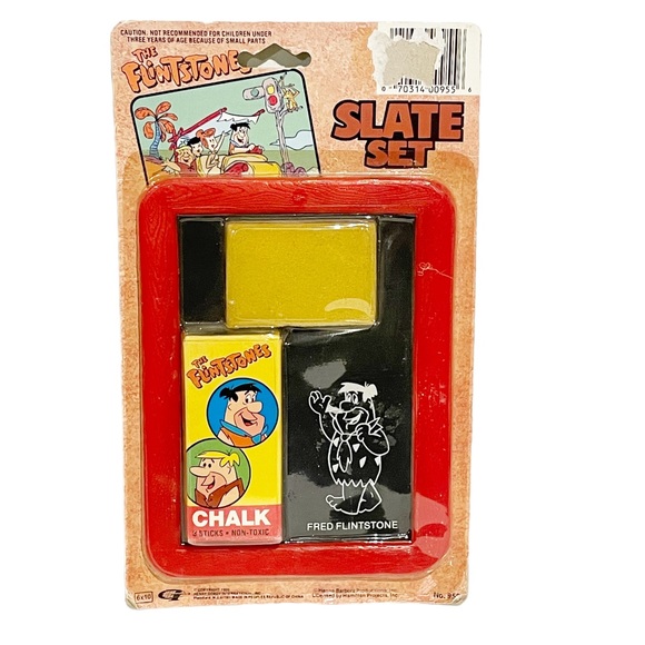 Toys | Vtg 199 Flintstones Chalkboard Mini Slate Set Nib 7x5 Fred ...